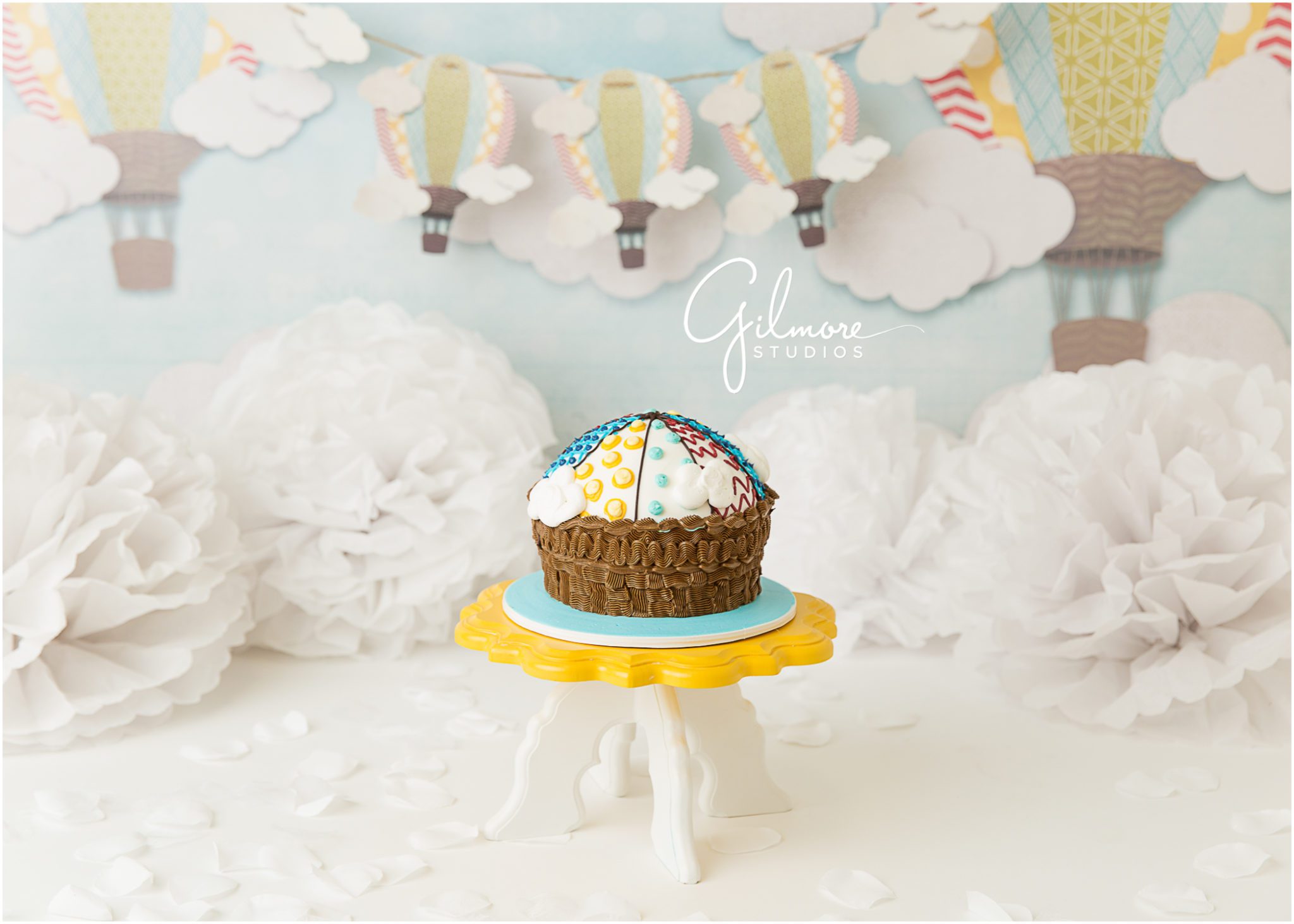 Hot Air Balloon First Birthday Cake Smash - Gilmore Studios | Orange ...