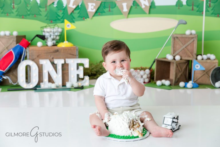 Golf Cake Smash Theme - Hole in 1 - One Year Old - Gilmore Studios ...
