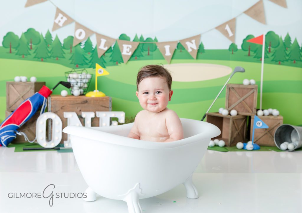 Golf Cake Smash Theme - Hole in 1 - One Year Old - Gilmore Studios ...