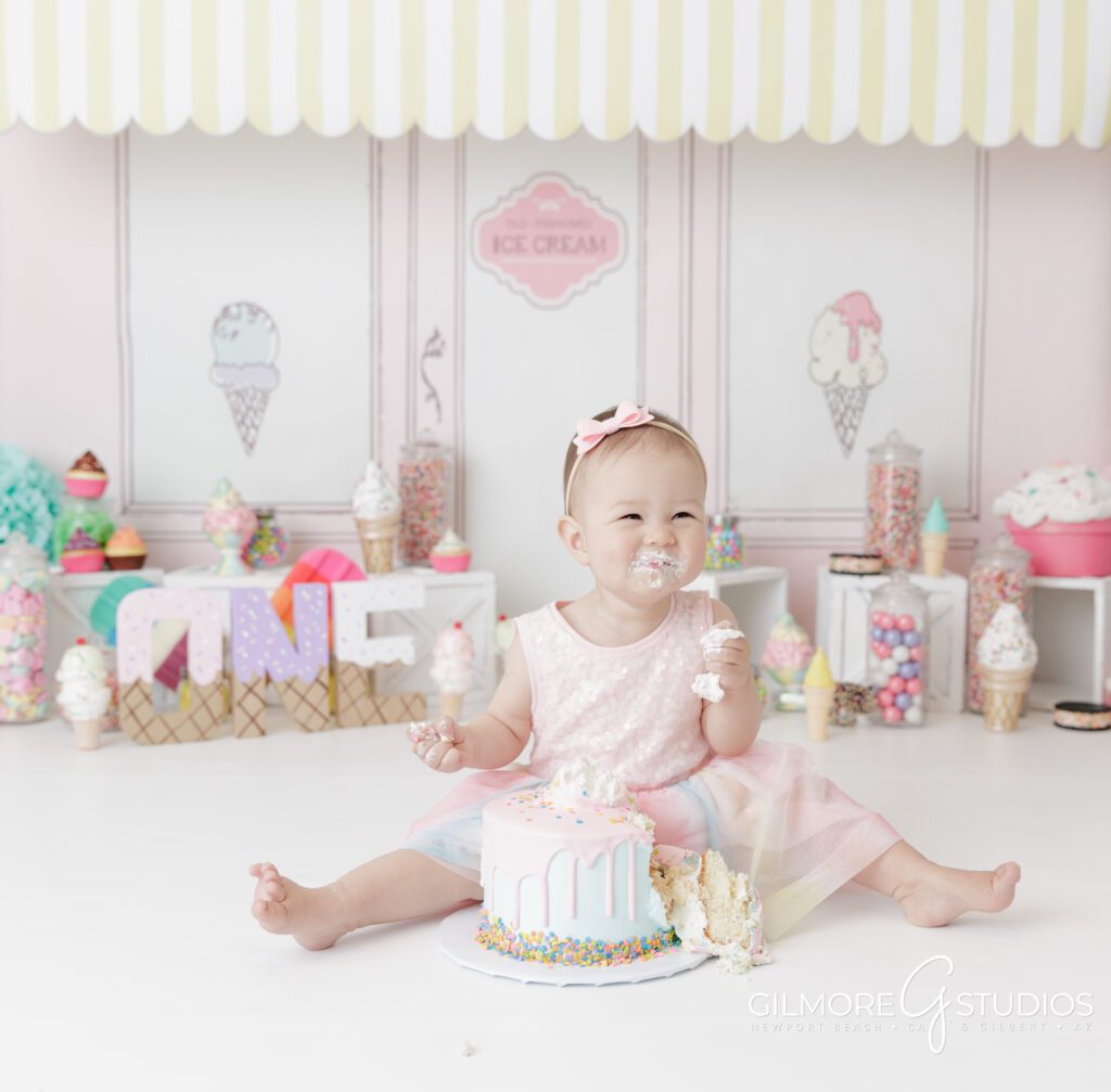 Ice Cream Cake Smash Theme - First Birthday Photographer - Gilmore ...