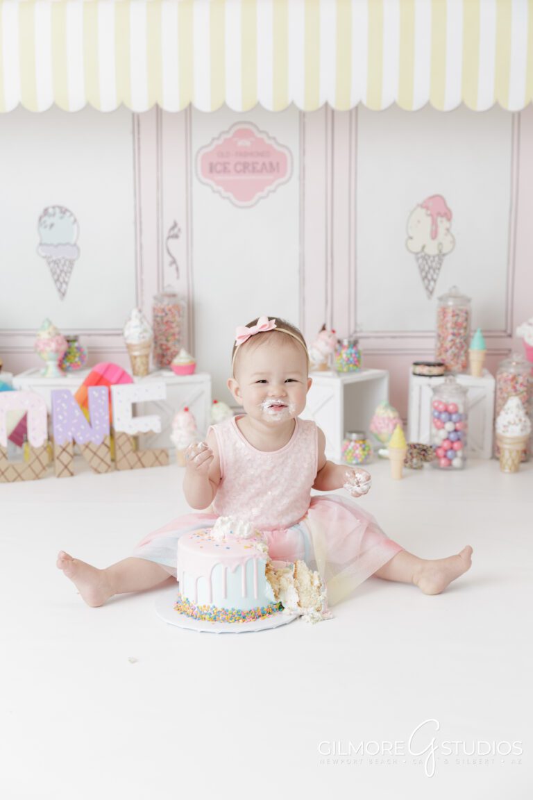 Ice Cream Cake Smash Theme - First Birthday Photographer - Gilmore ...