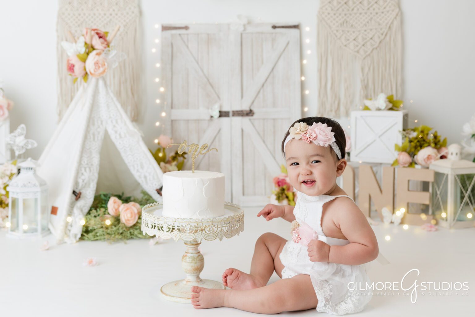 Rustic Boho Doors Cake Smash - Gilmore Studios | Orange County, CA ...